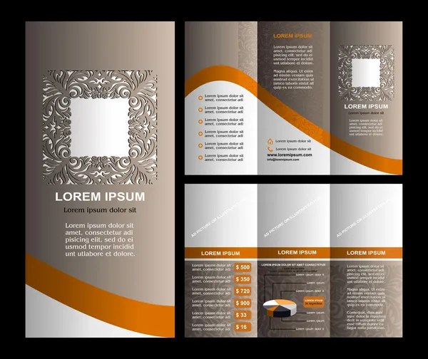 Vintage style brochure template design with modern elements Stock ...