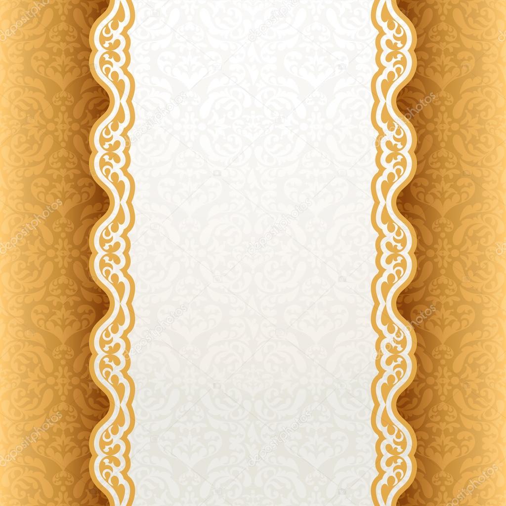 Vintage background, antique greeting card, invitation with lace — Stock ...