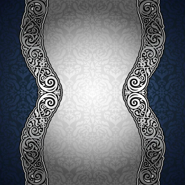 Vintage silver background, antique, victorian ornament, baroque frame ...