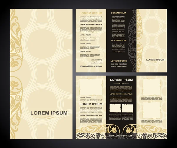 Vintage style brochure template design with modern elements Stock ...