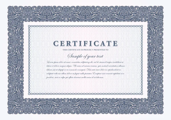 Vintage certificate with gold, luxury, ornamental frames Stock Vector ...