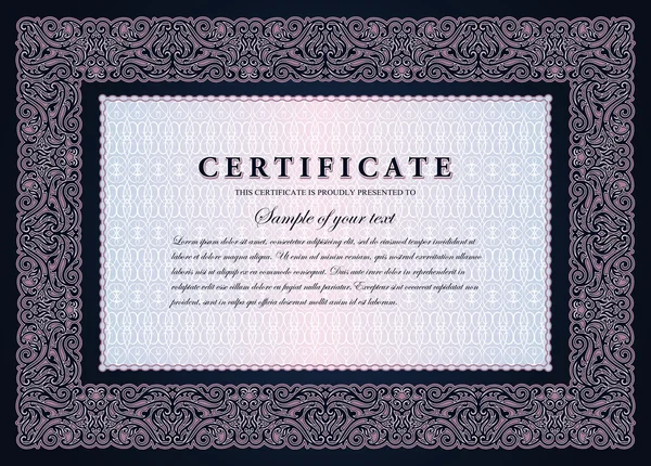 Vintage certificate with gold, luxury, ornamental frames Stock Vector ...
