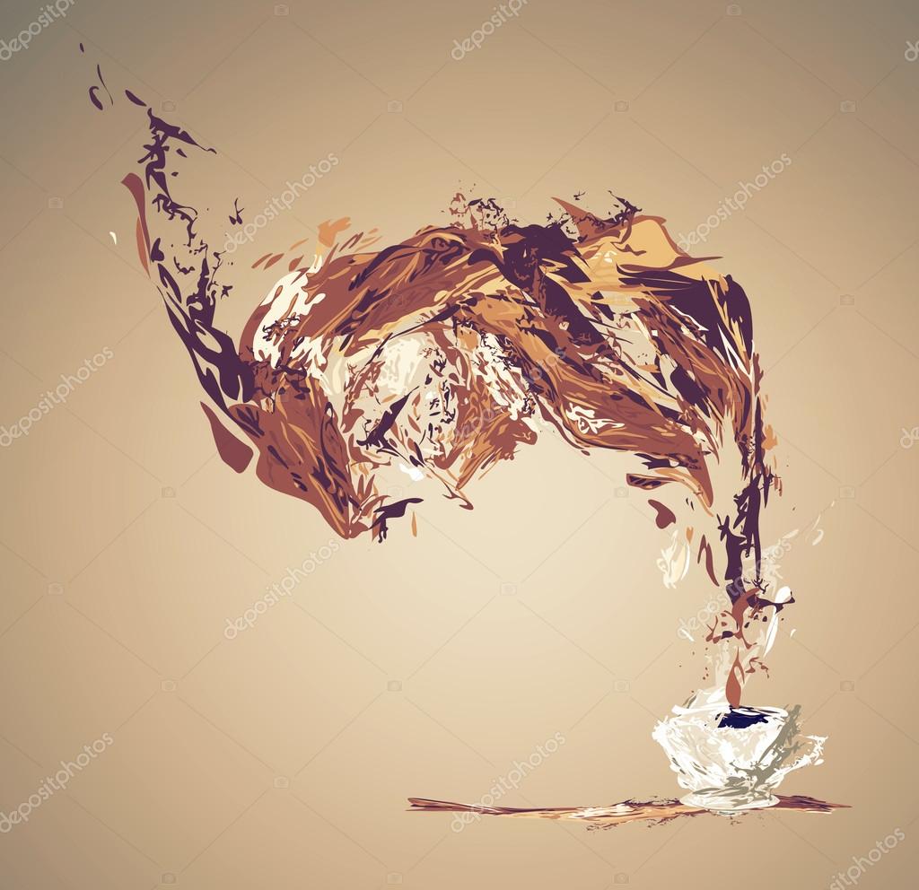 Illustration of coffee splash Stock Photo by ©alexannabuts 15848485