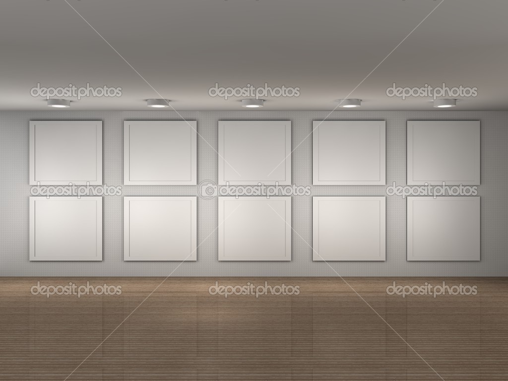 A illustration of a museum with frames — Stock Photo © gringos #32140435