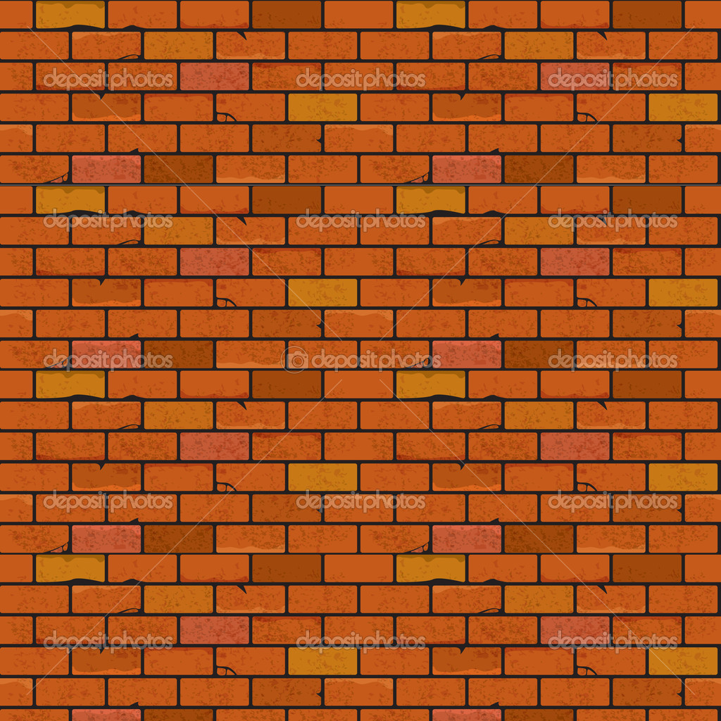 Pared de ladrillo rojo textura sin costura . Vector de stock #40274261 ...