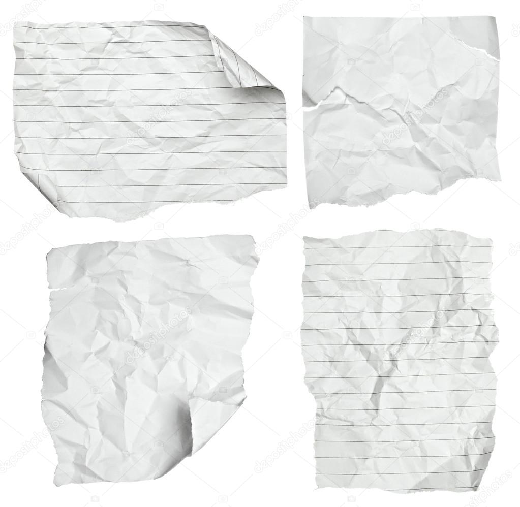 White crumpled paper with curled edge — Stock Photo © PicsFive #13704232