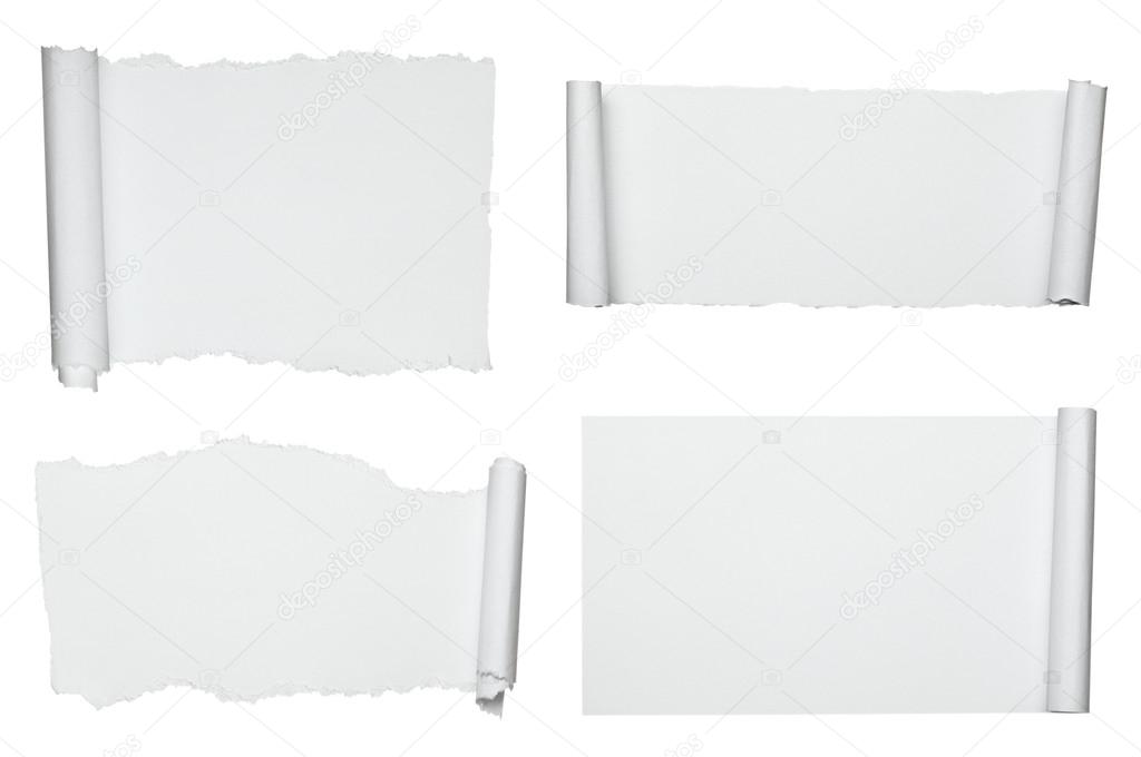 White crumpled curled scroll note paper — Stock Photo © PicsFive #13708045