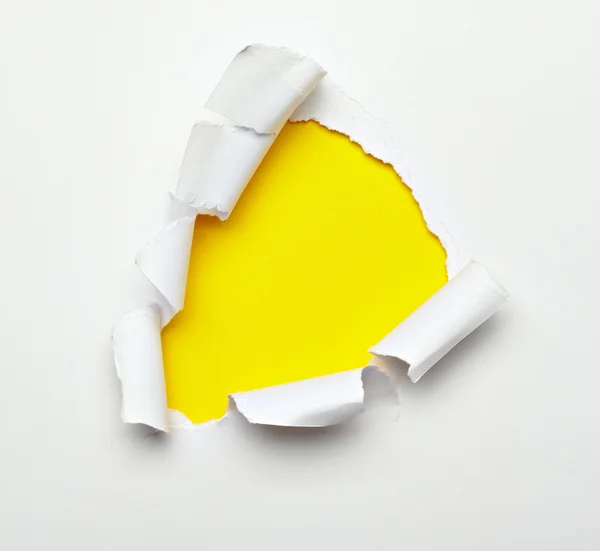 Paper hole ripped destroyed damaged exploding — Stock Photo © PicsFive ...