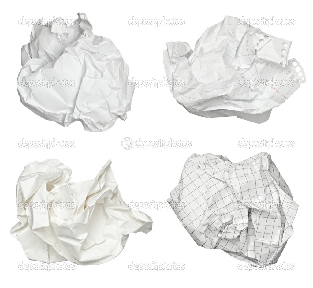 Paper ball crumpled garbage frustration Stock Photo by ©PicsFive 13737337