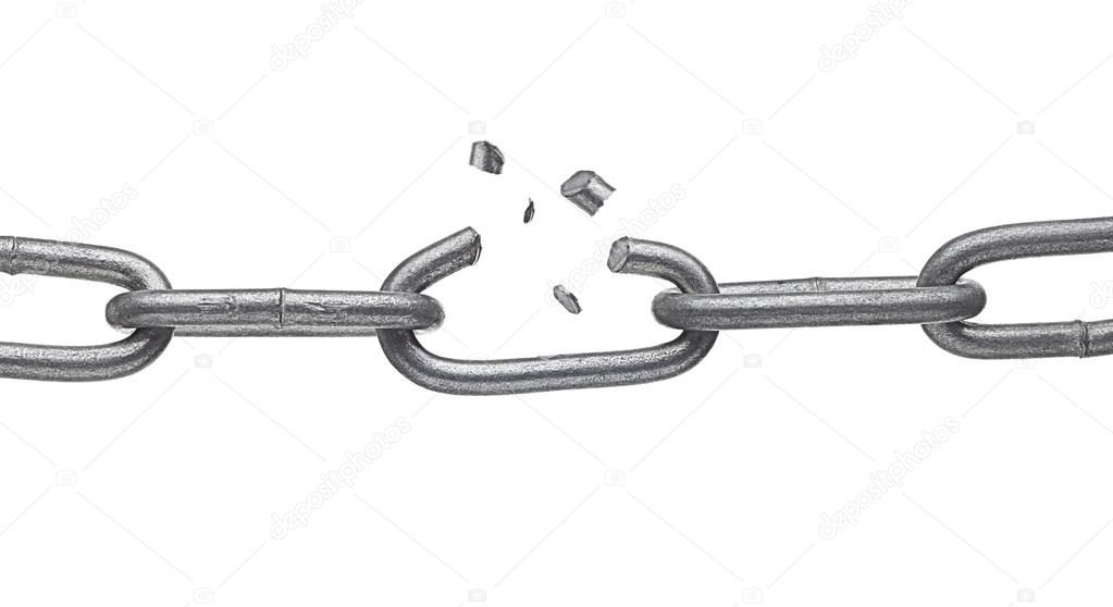 Broken metal chain link Stock Photo by ©PicsFive 26949019