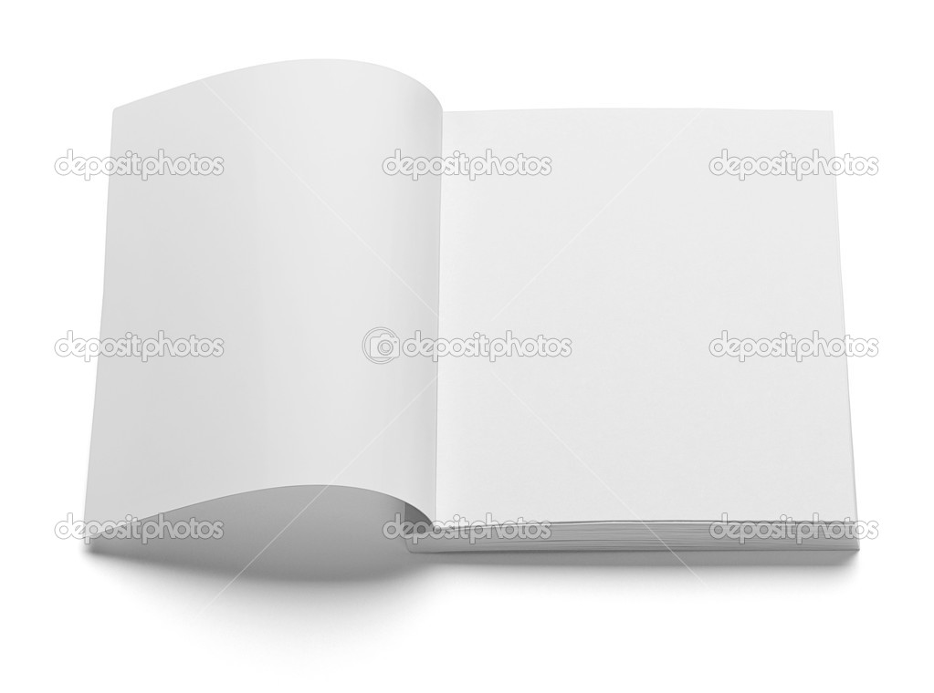Book notebook textbook white blank paper template Stock Photo by ...