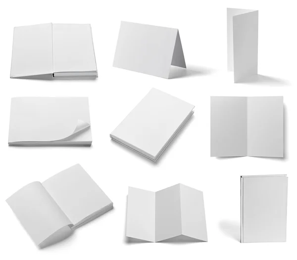 Leaflet notebook textbook white blank paper template book Stock Photo ...