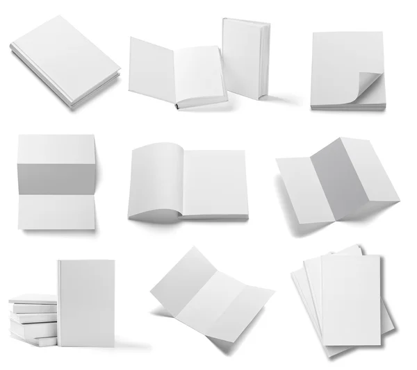 Leaflet notebook textbook white blank paper template book Stock Photo ...