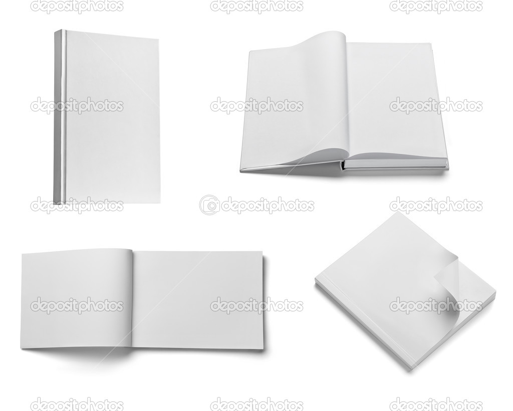Book notebook textbook white blank paper template Stock Photo by ...