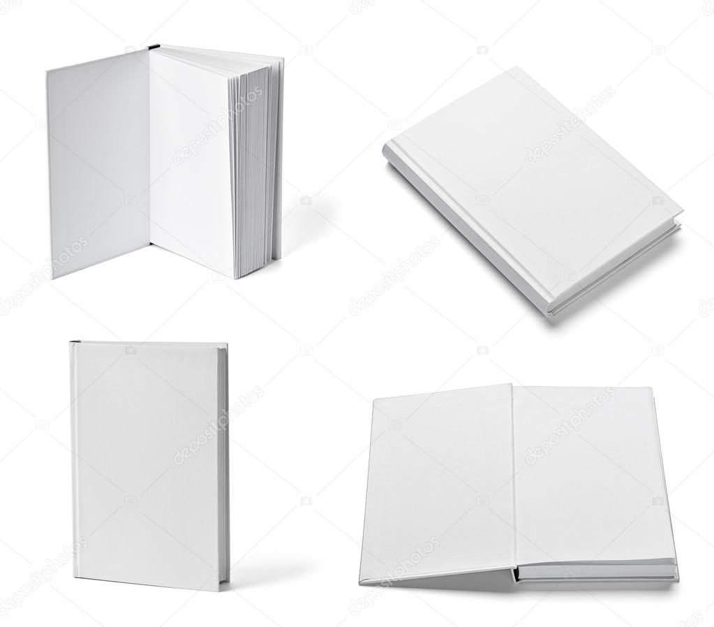 Book notebook textbook white blank paper template Stock Photo by ...