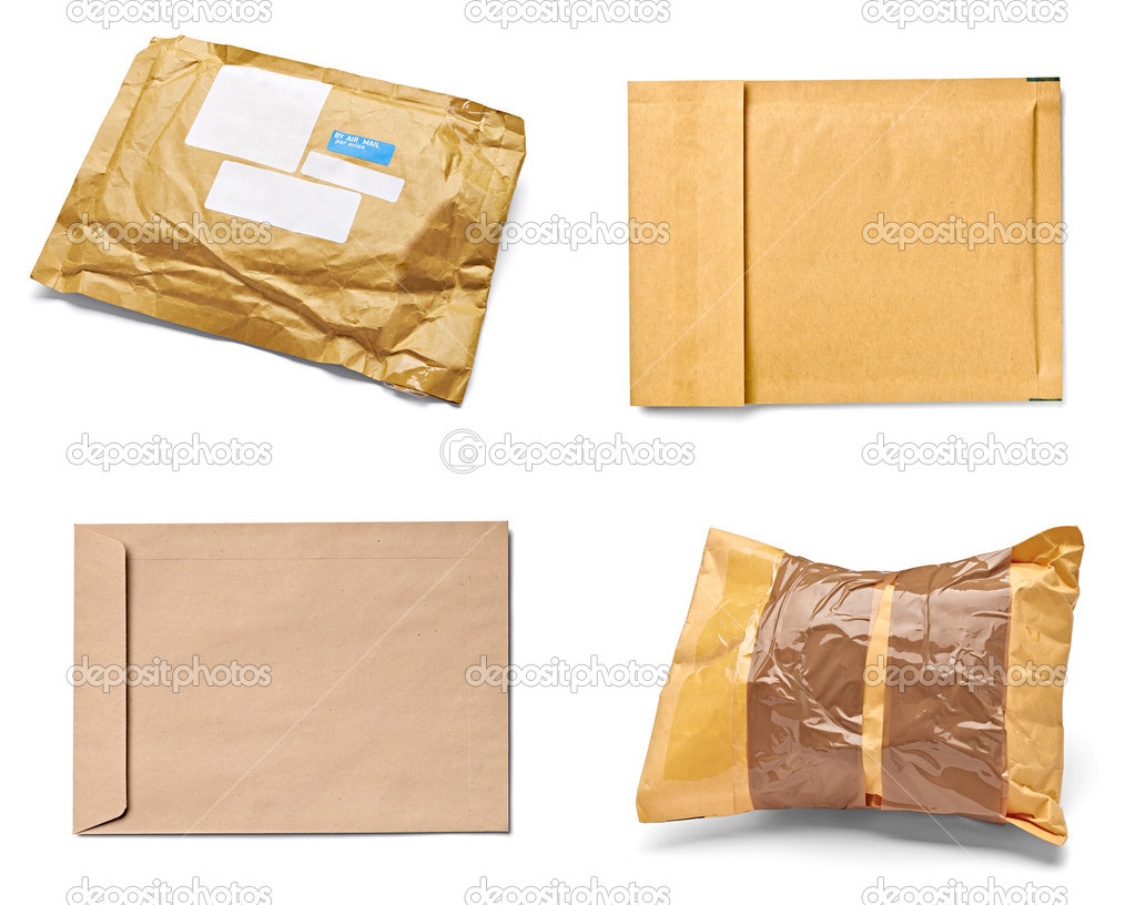Mail package envelope box used open postal Stock Photo by ©PicsFive ...