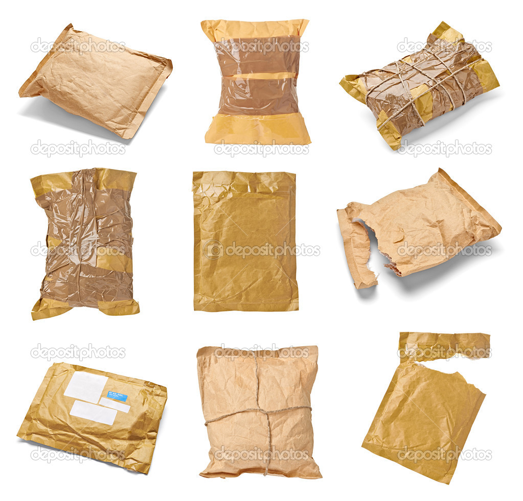 Mail package envelope box used open postal Stock Photo by ©PicsFive ...