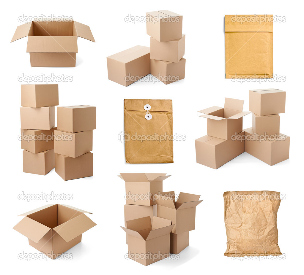 Cardboard box package moving transportation delivery Stock Photo by ...