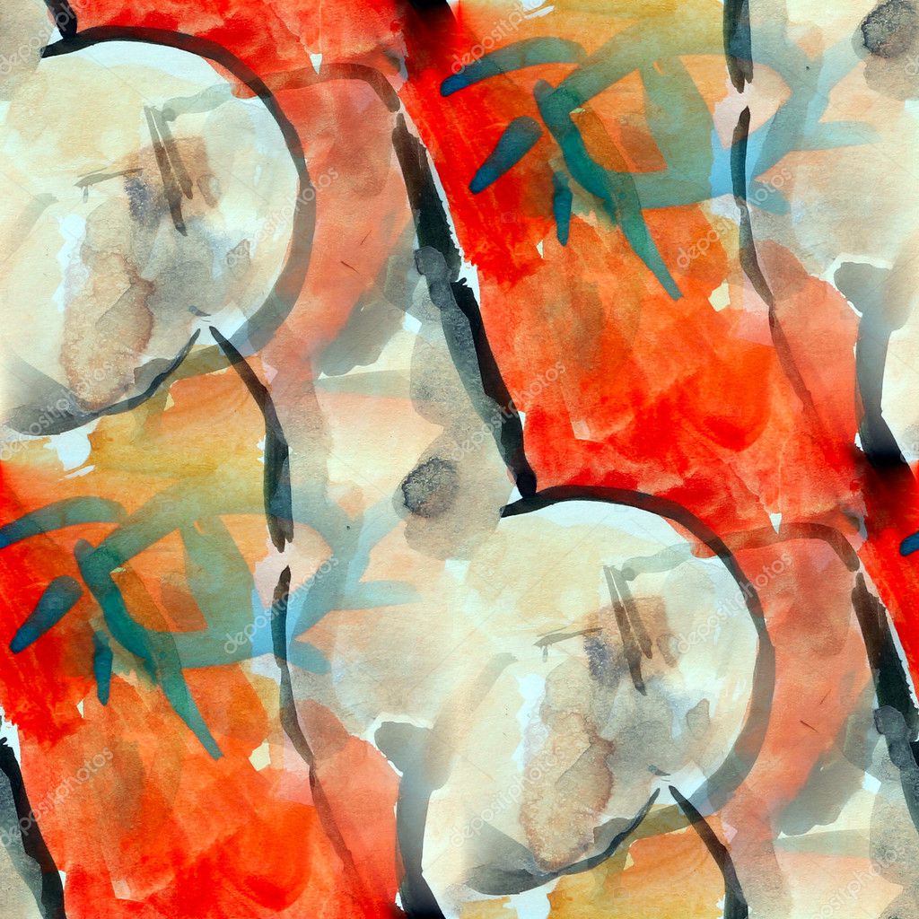 Watercolor seamless red black cubism background Stock Photo by ...