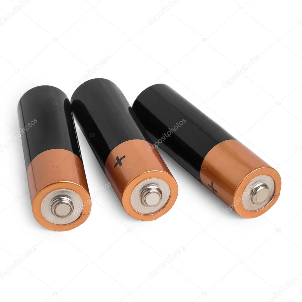 Battery three isolated on white background Stock Photo by ©maxximmm1 ...
