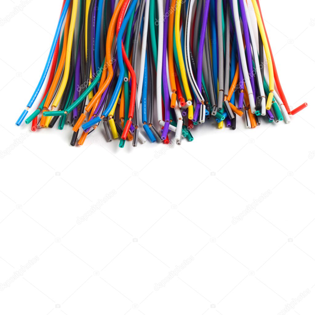 Colored wires isolated on white background Stock Photo by ©maxximmm1 ...