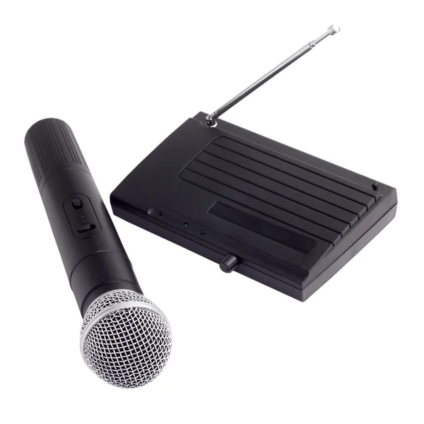 Radio wireless receiver microphone station with antenna isolated Stock ...