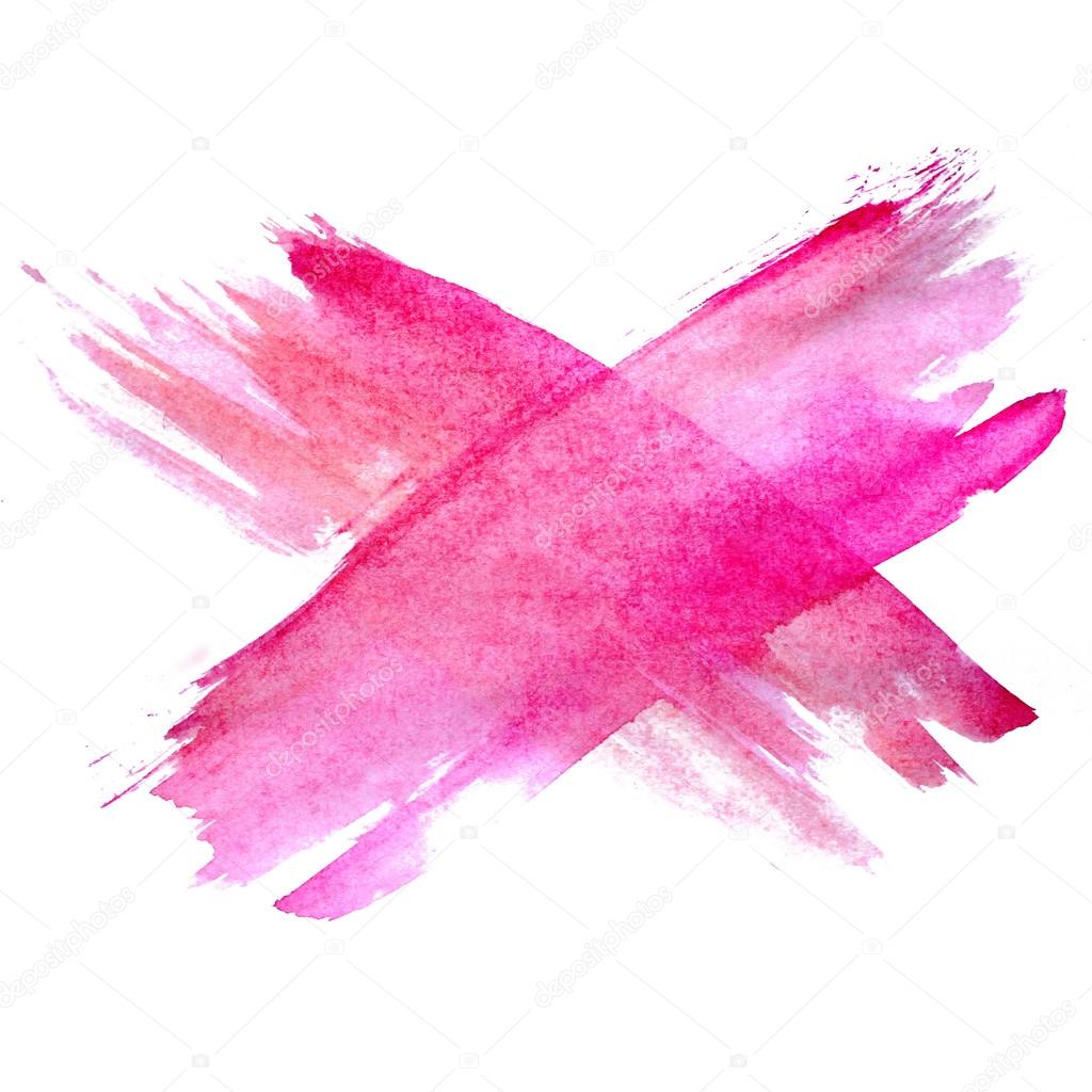 Watercolor pink cross icon hand isolated stain raster illustrati Stock ...