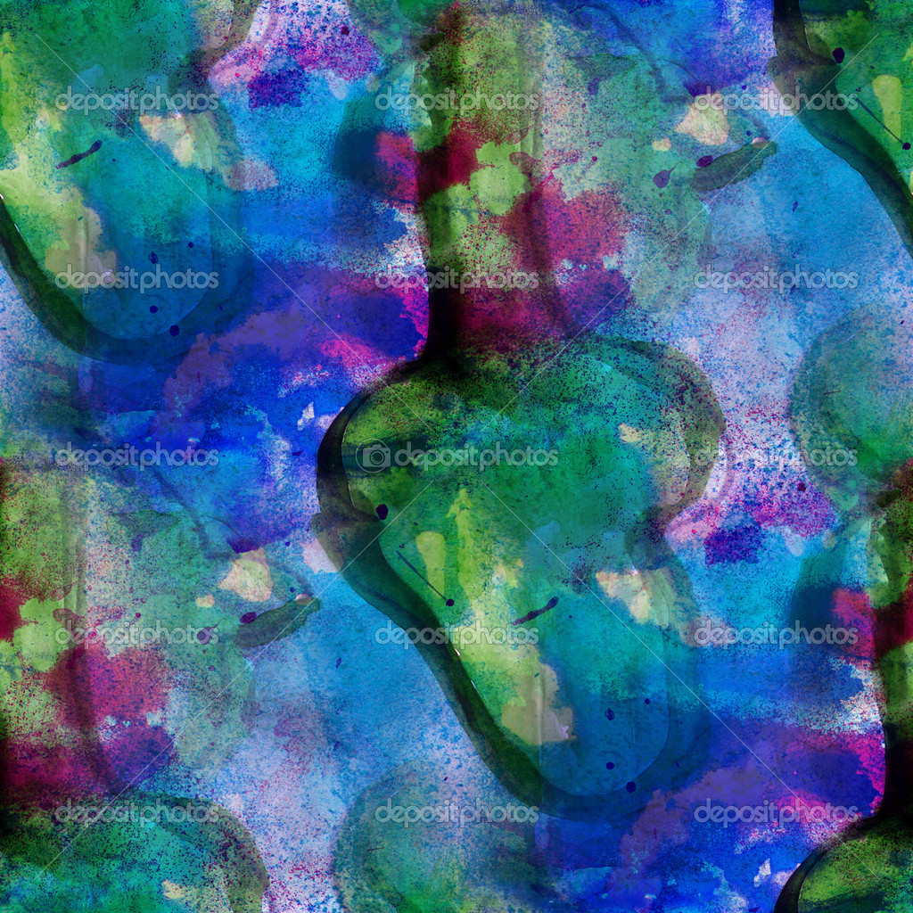Blue, green seamless cubism abstract art Picasso texture waterco Stock ...