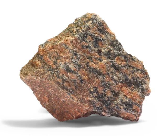 Stone red single granite boulder large river isolated big rock b ...