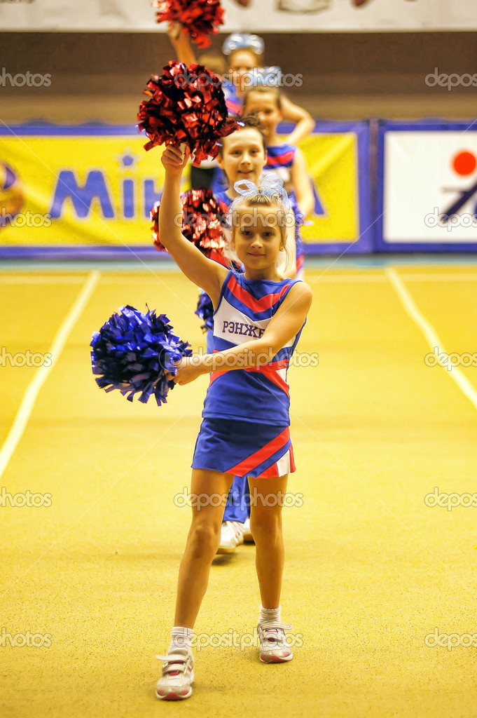 Cheerleading Championship Action — Stock Editorial Photo © evdoha #36073493
