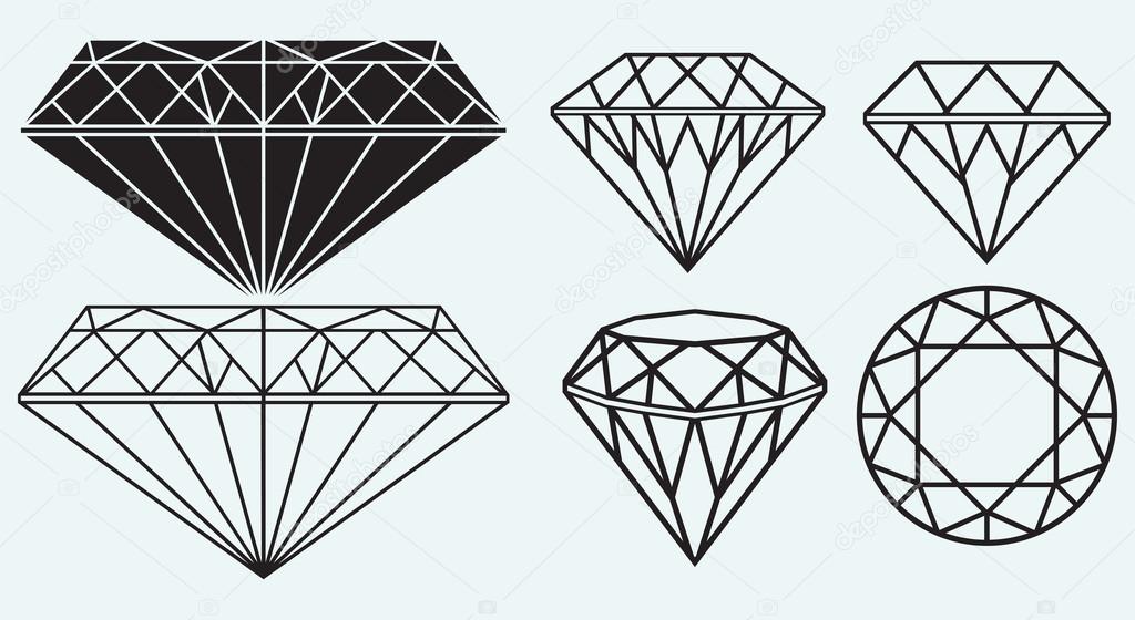 Set of diamond design elements Stock Vector by ©Kreativ 40868113