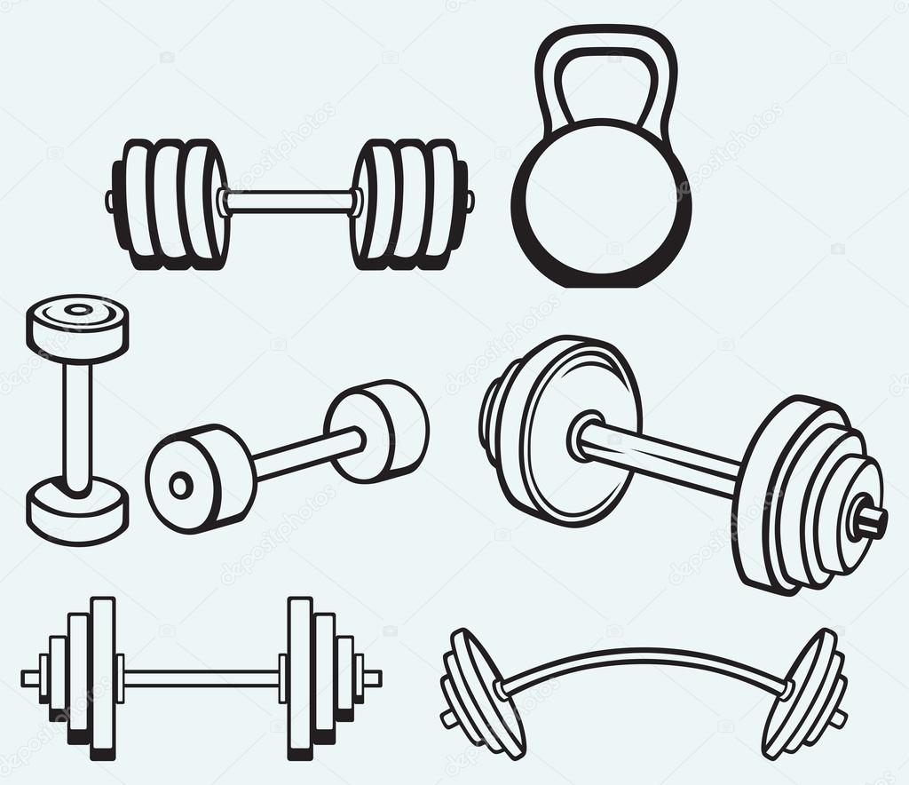 Dumbbells — Stock Vector © Kreativ #40868337