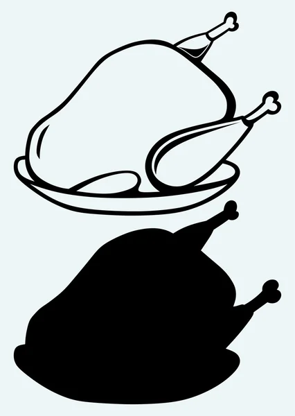 Fried chicken silhouette Vector Art Stock Images | Depositphotos