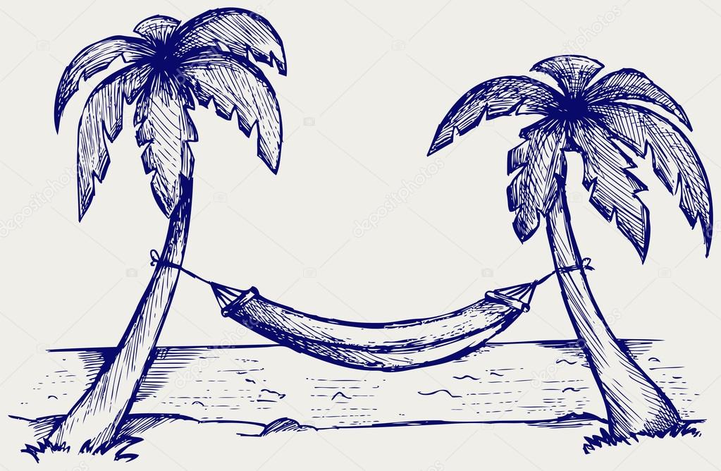Romantic hammock between palm trees Stock Vector Image by ©Kreativ ... Romantic hammock between palm trees Stock Vector Image by ©Kreativ ...
