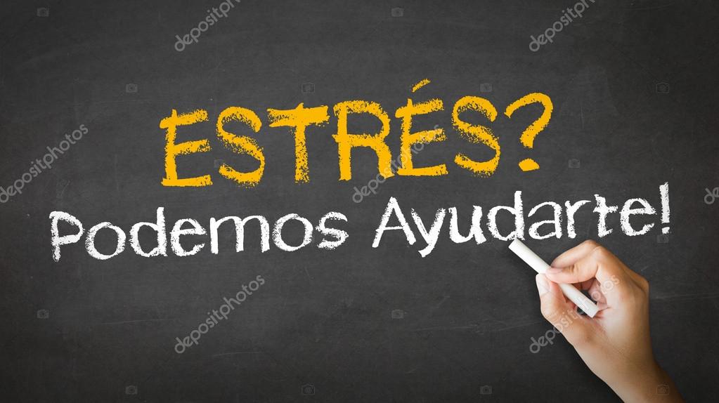 Stress we can help (In Spanish) — Stock Photo © kbuntu #28084013