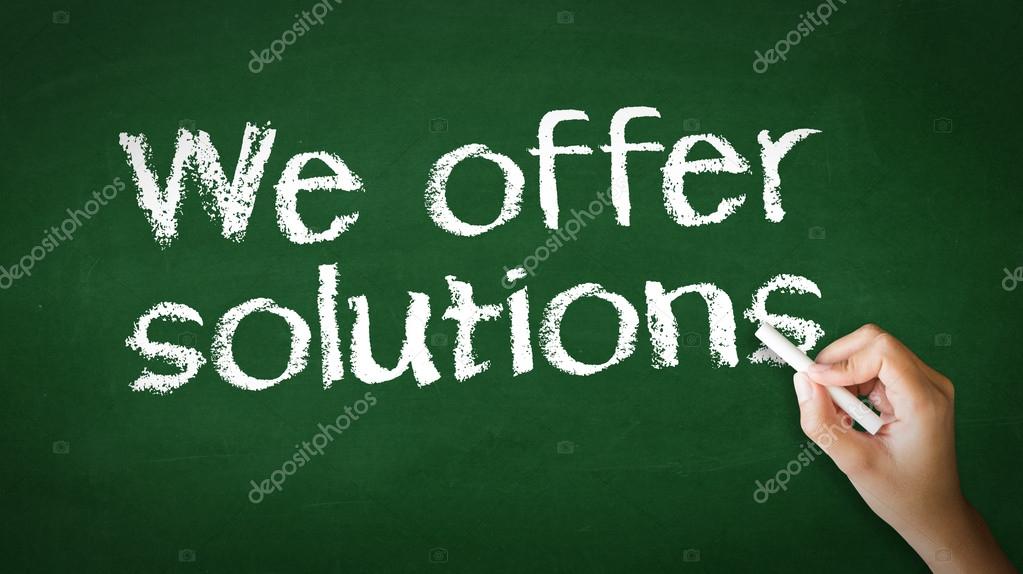 We offer Solutions Chalk Illustration Stock Photo by ©kbuntu 40047561