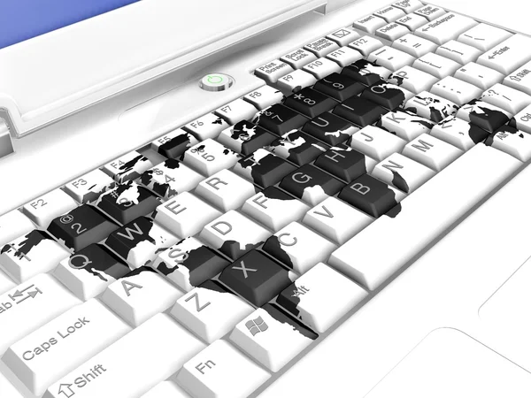 Map on computer keyboard — Stock Photo © kjpargeter #4382353