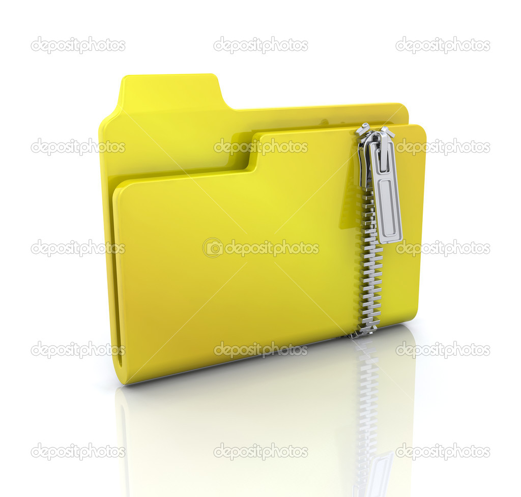 Zipped folder icon — Stock Photo © kjpargeter #36892265
