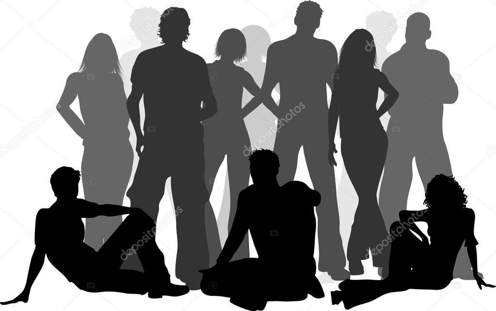 Group of friends Stock Vector Image by ©kjpargeter #40356329