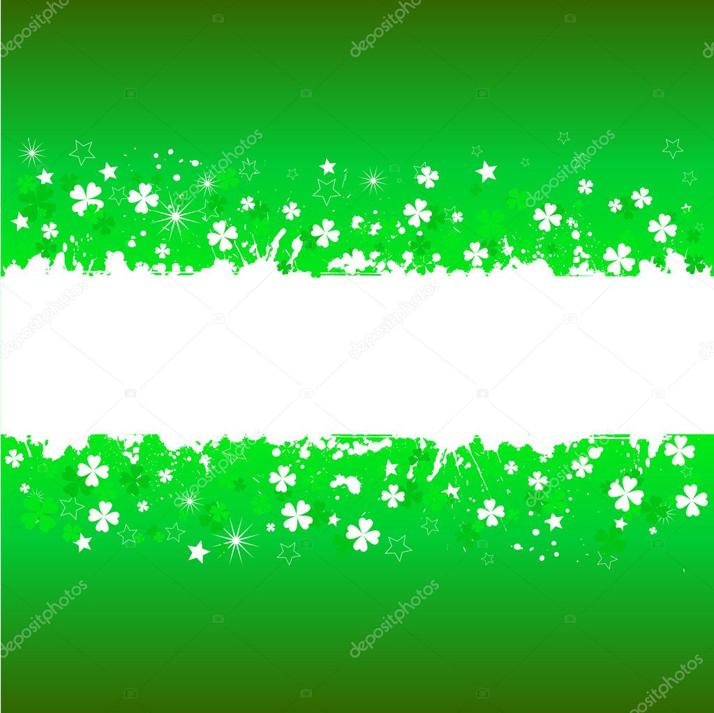 Grunge shamrock background Stock Vector by ©kjpargeter 40361177