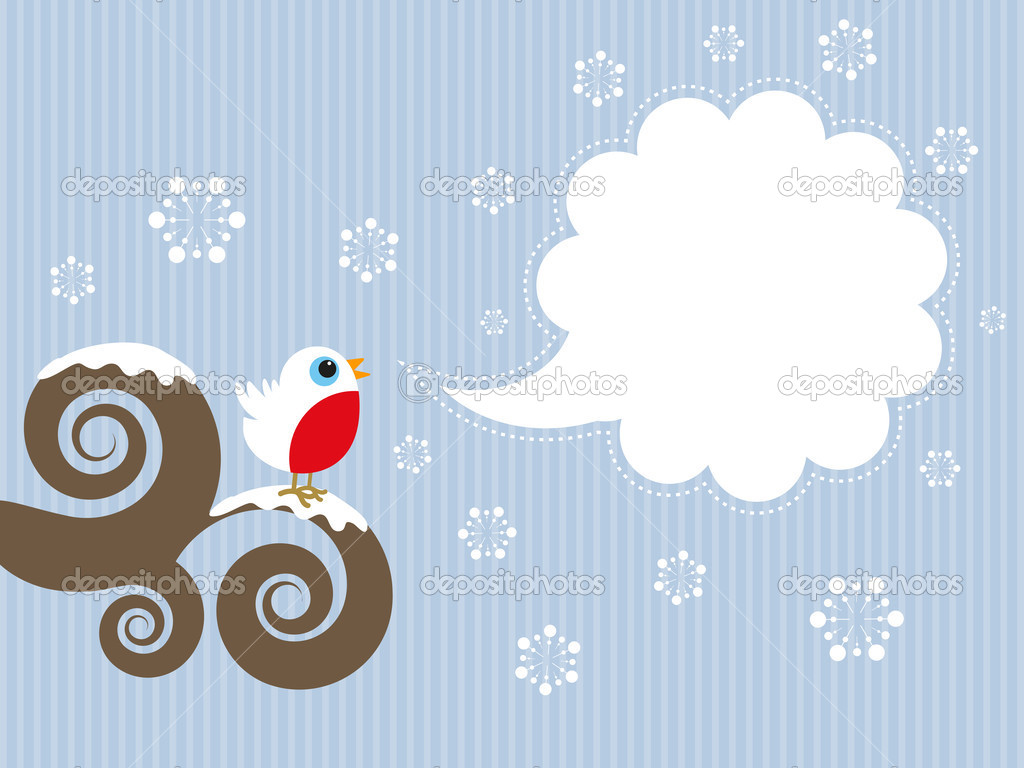 Cute robin background Stock Vector Image by ©kjpargeter #40600099