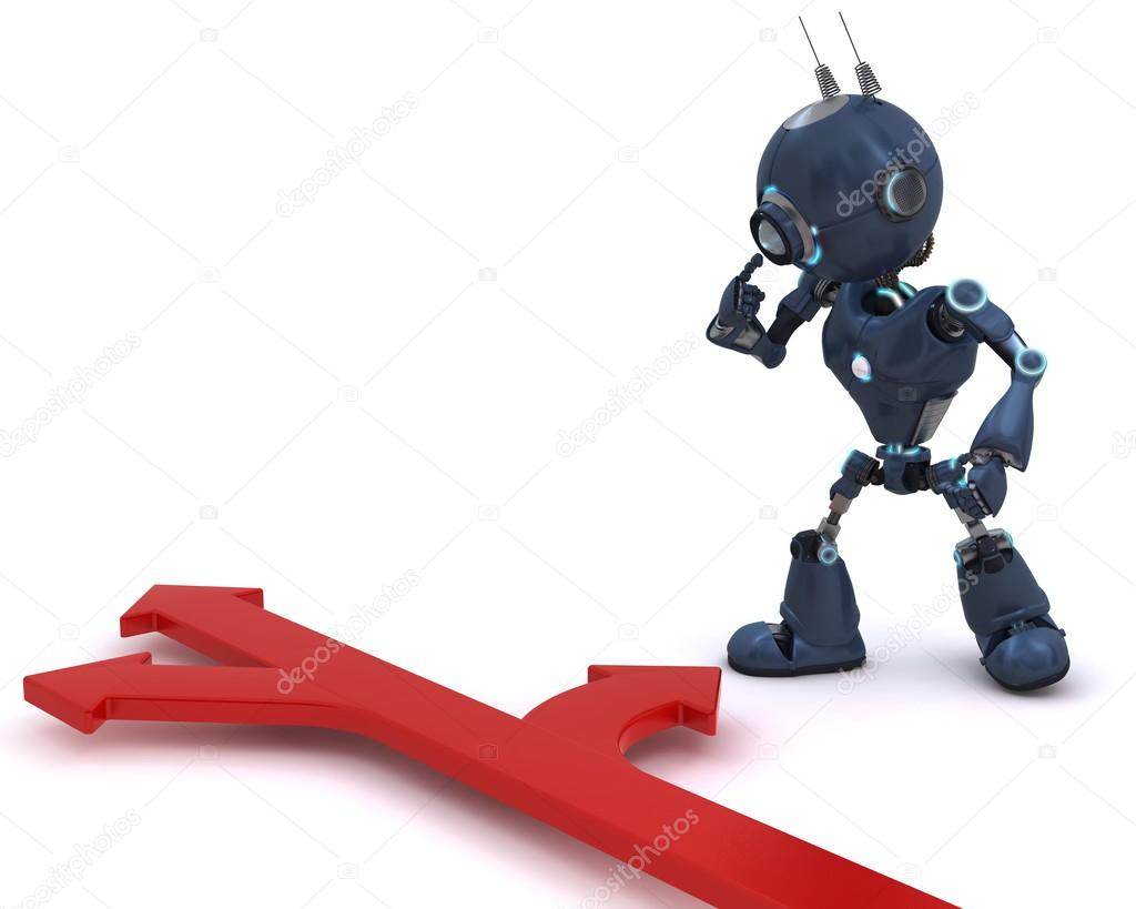 Android with direction arrows Stock Photo by ©kjpargeter 49016991