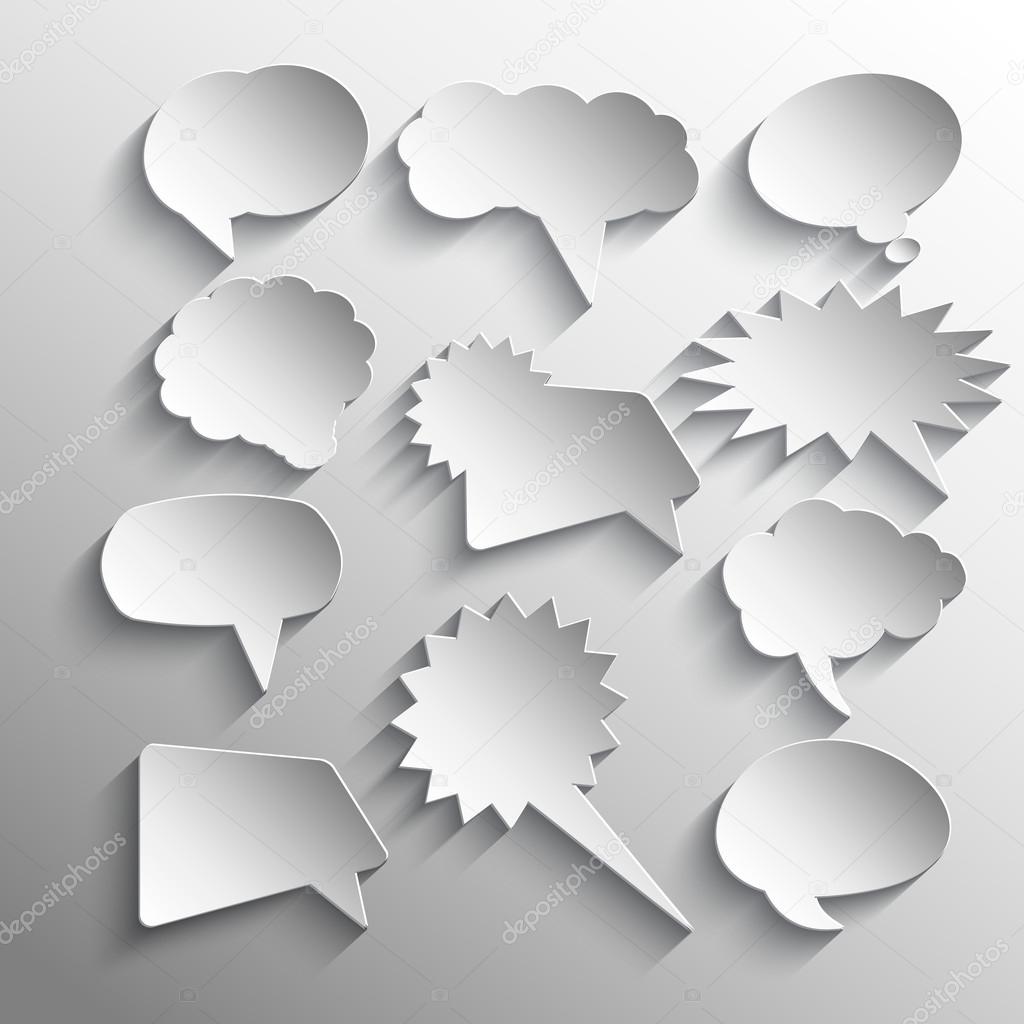 Speech bubbles collection — Stock Vector © kjpargeter #49026273