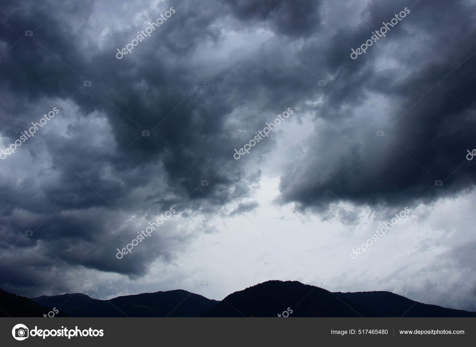 Dark Gray Dramatic Thunderclouds Rain Clouds Sky Depression Melancholic ...