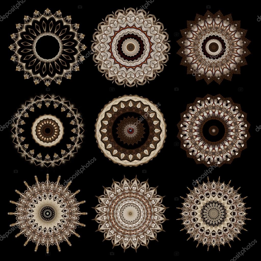 Garland decorations - black background Stock Photo by ©myper 13796773