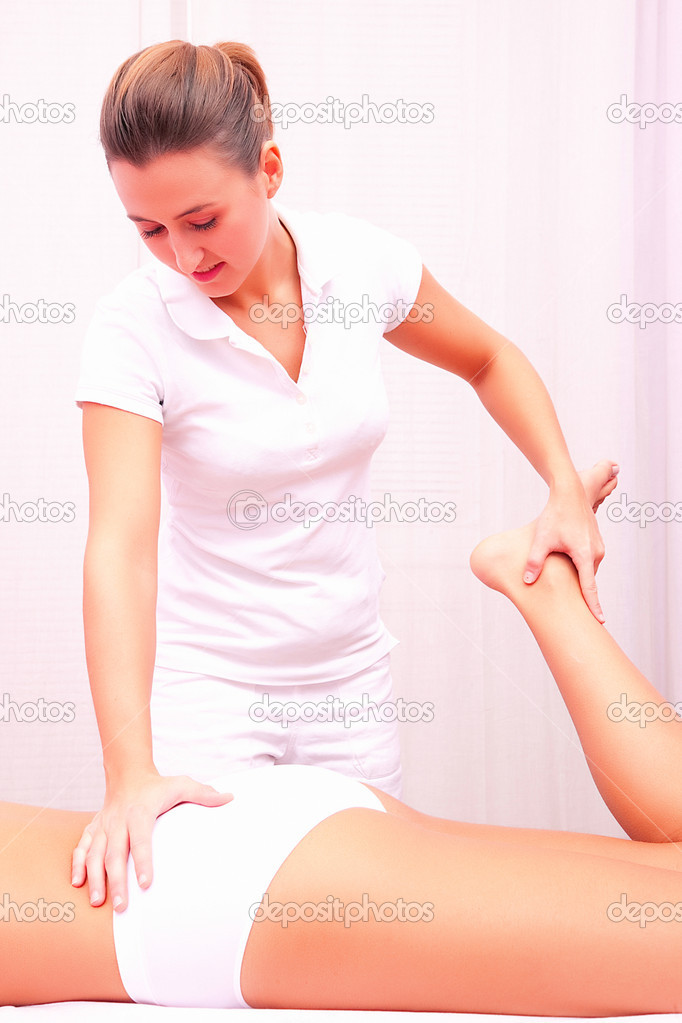 Osteopathic manual therapy lumbar spine Stock Photo by ©Ambrophoto 15758213
