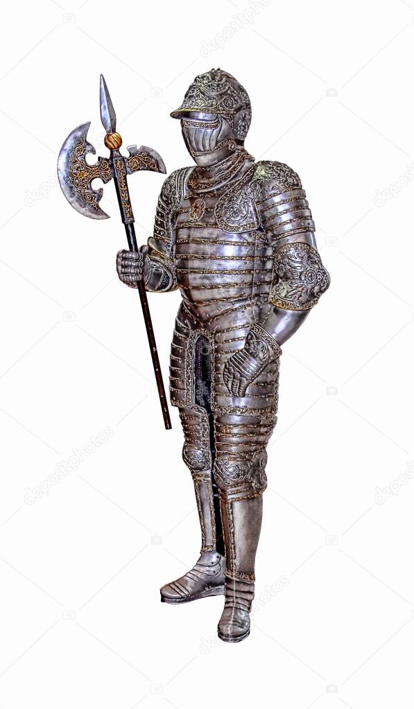 Isolated Full Body Vintage War Armour Illustration — Stock Photo ...