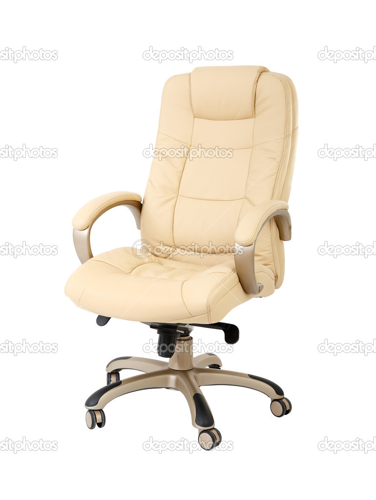The office chair from beige leather — Stock Photo © ashumskiy #50286437