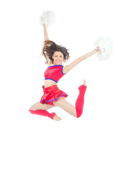 Cheerleader dancer from cheerleading team jumping and dancing Stock ...