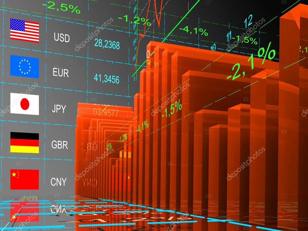 The currency exchange rates. Stock Illustration by ©Iurii #41857231